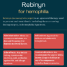Rebinyn (nonacog beta pegol) for hemophilia B | Hemophilia News Today